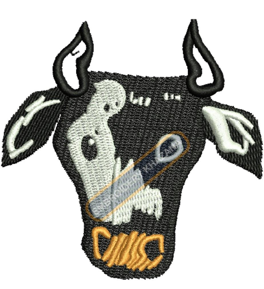 Cow Skull Embroidery Design | Cow Skull Machine Embroidery Design ...