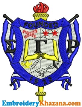 Sigma Gama Rho Crest Embroidery File Design Pattern Dst Exp Jef Pes